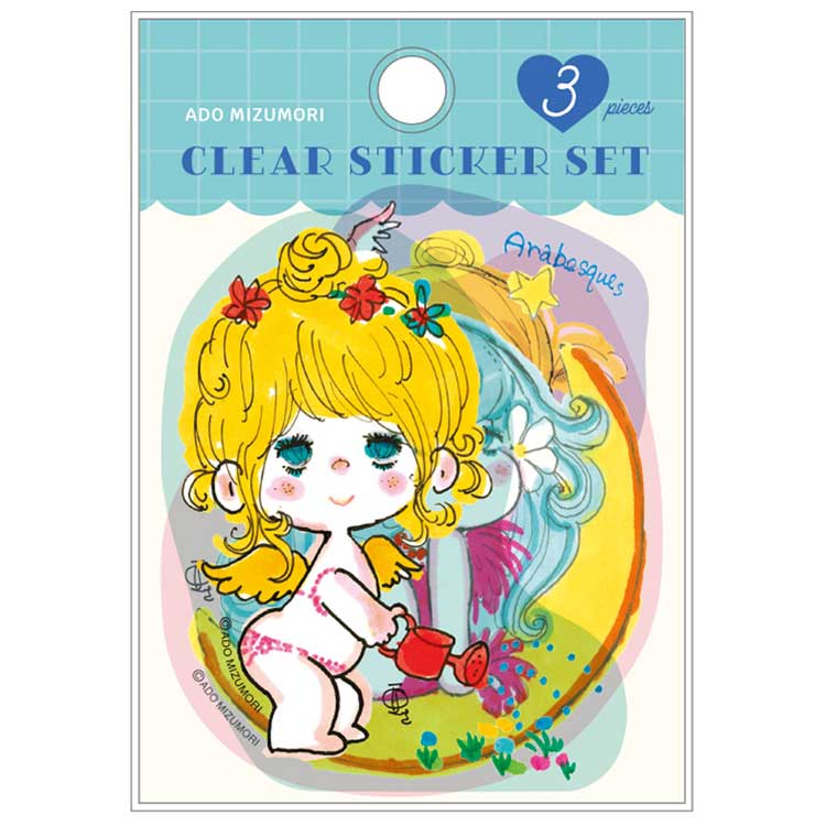 【楽天市場】水森亜土 クリアステッカーセット Bセット 239351：キャラクターズショップ ラフラフ