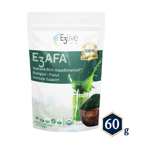 【楽天市場】E3Live AFA パウダー 60g オーガニック スーパーフード 天然藻 イースリーライブ ブルーグリーンアルジー：Laurette