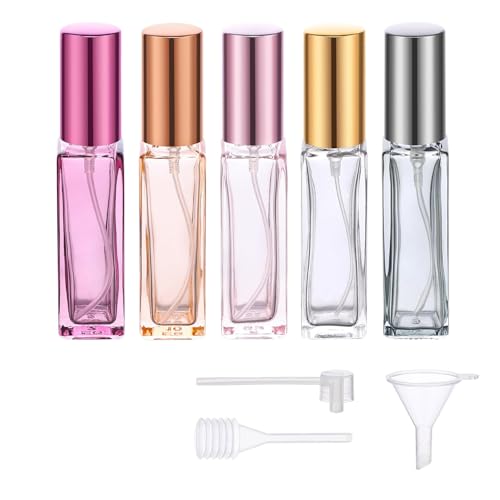 【楽天市場】香水 アトマイザー 10ml 5個入り ミニ香水ボトル ガラス製 スプレーボトル 詰め替えボトル 香水噴霧器 (5色セット)：LAVETT