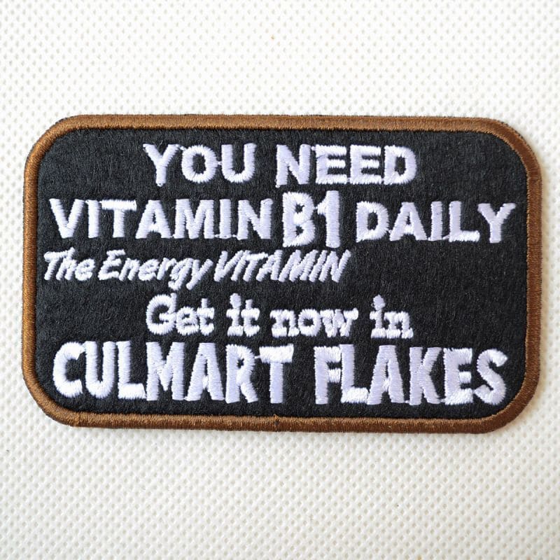 【楽天市場】USAアドバタイジングワッペン CULMART FLAKES ブラック&ブラウン 100831-41 ワッペン アイロン ブランド ...