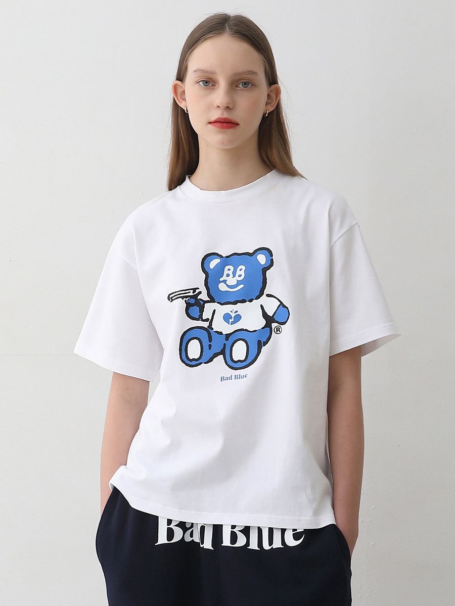 【楽天市場】【BadBlue】BadBear Graphic Tee White S2：KKOKO 楽天市場店