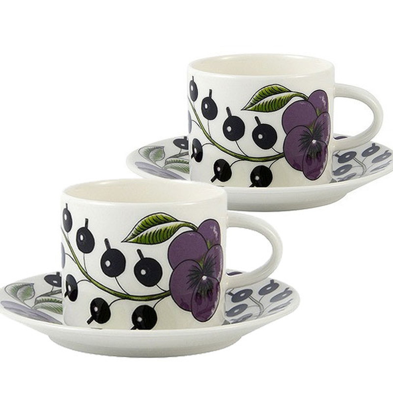 【楽天市場】アラビア ARABIA パラティッシ パープル コーヒーカップ＆ソーサー 180cc ペア：ル・銀座