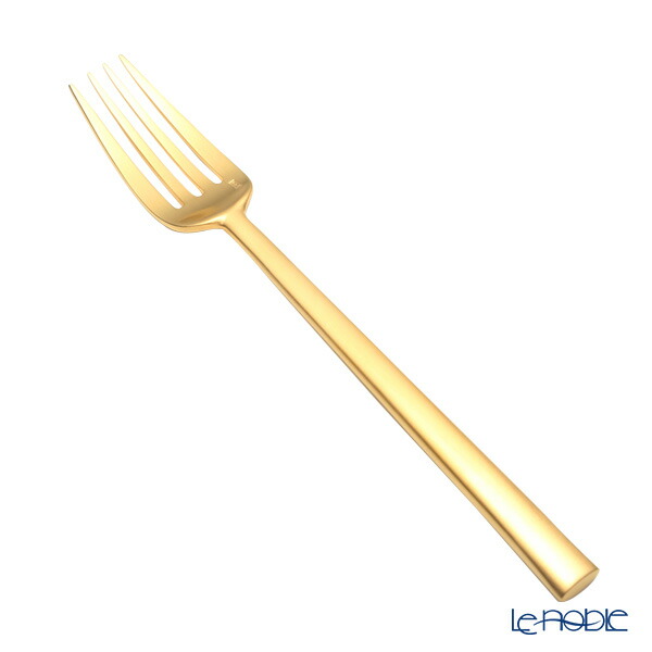 【楽天市場】【5/1クーポン・P10】 クチポール ロンド RONDO マットゴールド テーブルフォーク 20.5cm マット仕上げ ...
