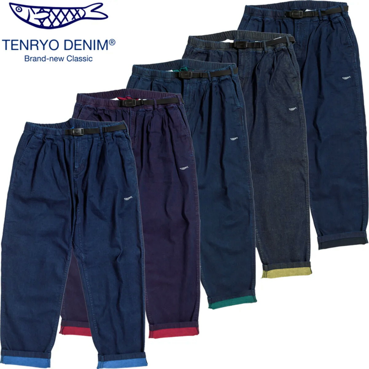 【楽天市場】TENRYO DENIM テンリョウデニム カラー レボリューション ストレッチ デニム クライミング パンツ 10oz 【デニム ...