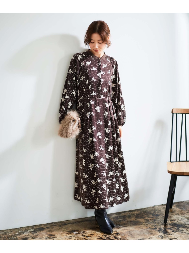 【楽天市場】【SALE／40%OFF】ドット×フラワーサテンワンピース le.coeur blanc ルクールブラン ワンピース・ドレス その他のワンピース・ドレス ブラウン ブラック【RBA ...