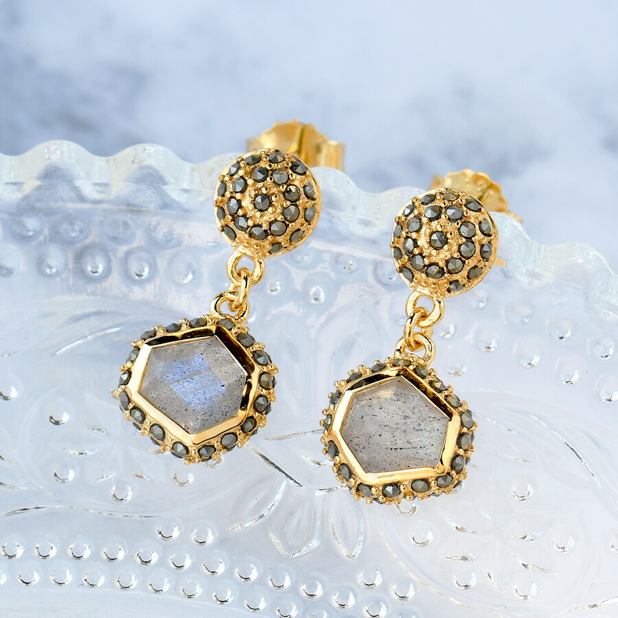 【楽天市場】碌山 FATRAS ファトラ Monde Colonial コロニアルの世界 エキゾチック ピアス イヤリング ラブラドライト ...