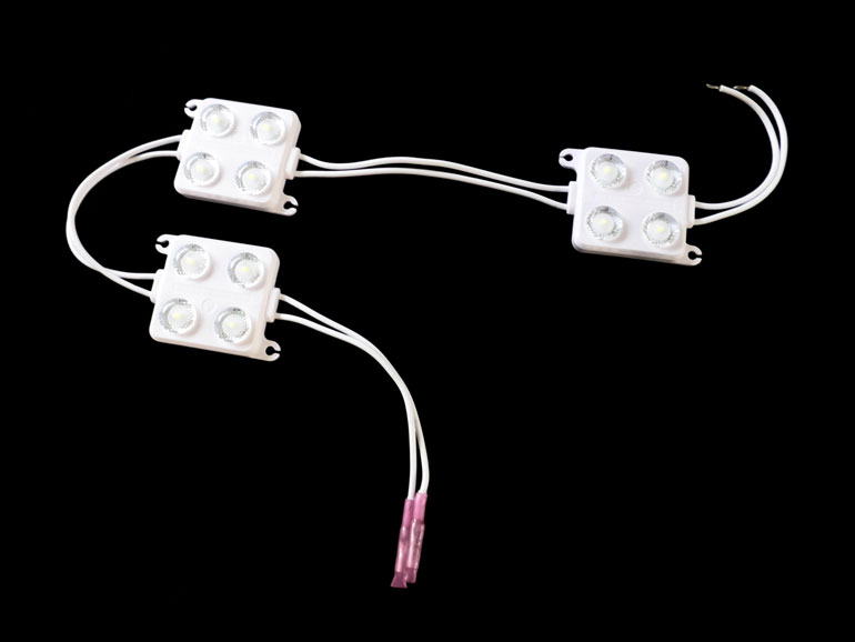 【楽天市場】再入荷 LEDモジュール 100個セット 4チップ 7500K 昼光色 140lm 1.5W 100V 60x44x11.3mm ...