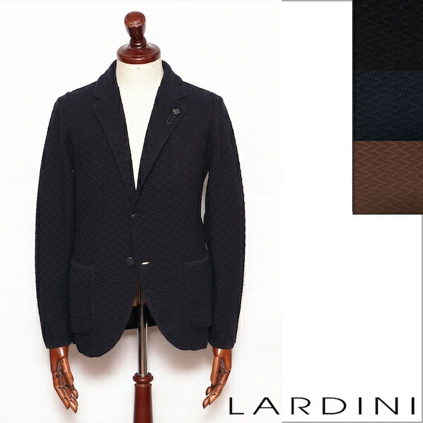 【楽天市場】ラルディーニ LARDINI 柄編み コットン ニット 2B ジャケット aljm70003 100：Legare