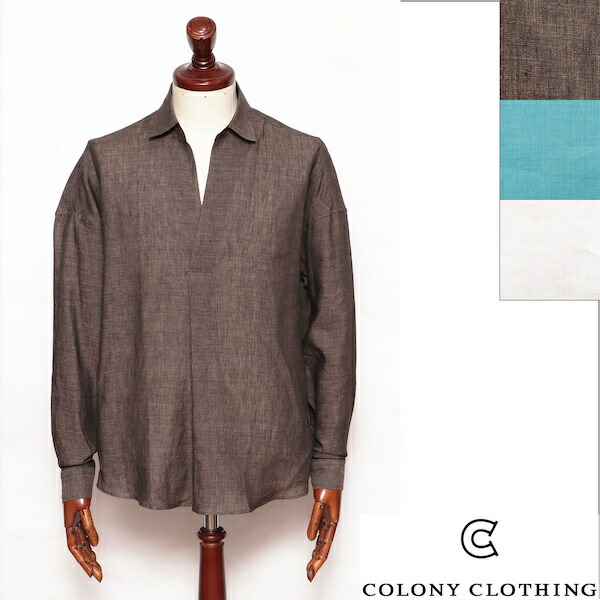 【楽天市場】【30%OFF】COLONY CLOTHING コロニークロージング ALBINI LINEN POOL SIDE SHIRT ...
