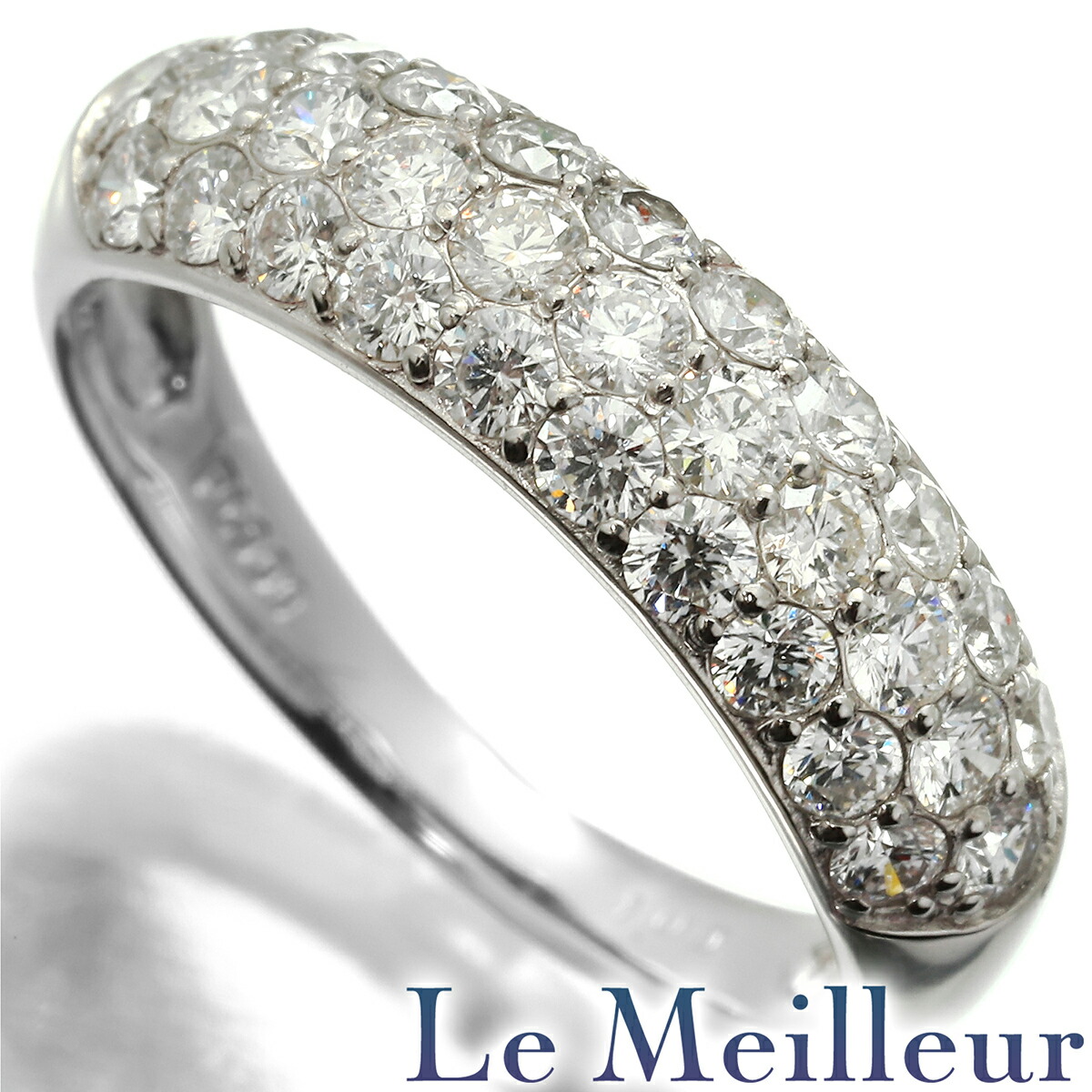 【楽天市場】パヴェリング 指輪 ダイヤモンド 1.0ct Pt900 10号：Le meilleur（ルメイユ）