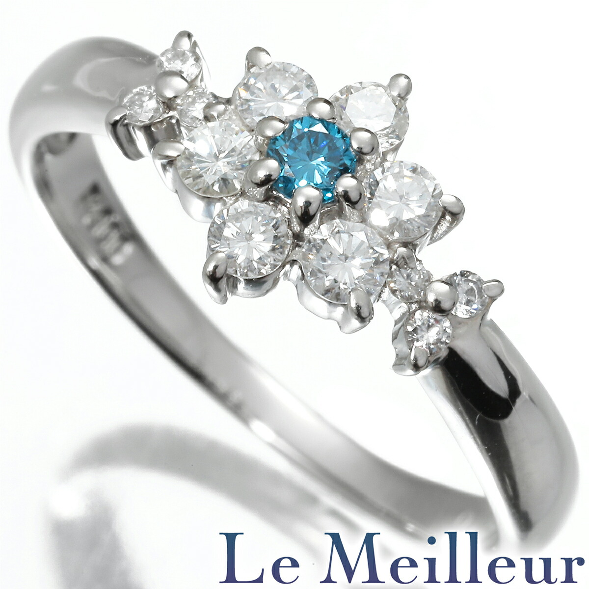 【楽天市場】【20%OFF★楽天スーパーSALE対象】フラワーモチーフリング 指輪 ダイヤモンド 0.3ct Pt900 11号：Le meilleur（ルメイユ）