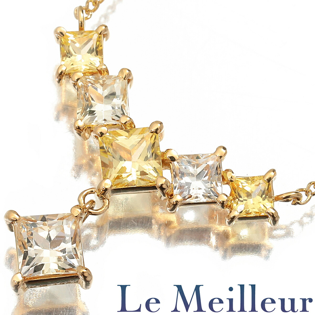 【楽天市場】プリンセスカットネックレス サファイア 1.24ct K18：Le meilleur（ルメイユ）