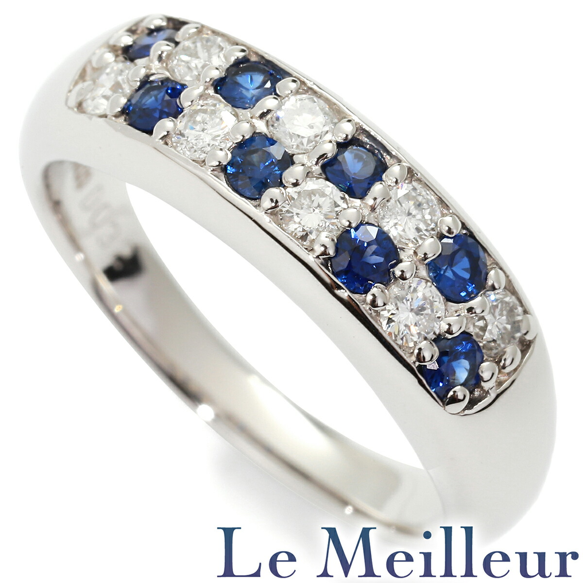【楽天市場】パヴェ デザイン リング 指輪 サファイア 0.32ct ダイヤモンド 0.32ct Pt900 12号 【最大5000円OFFクーポン対象】：Le meilleur（ルメイユ）