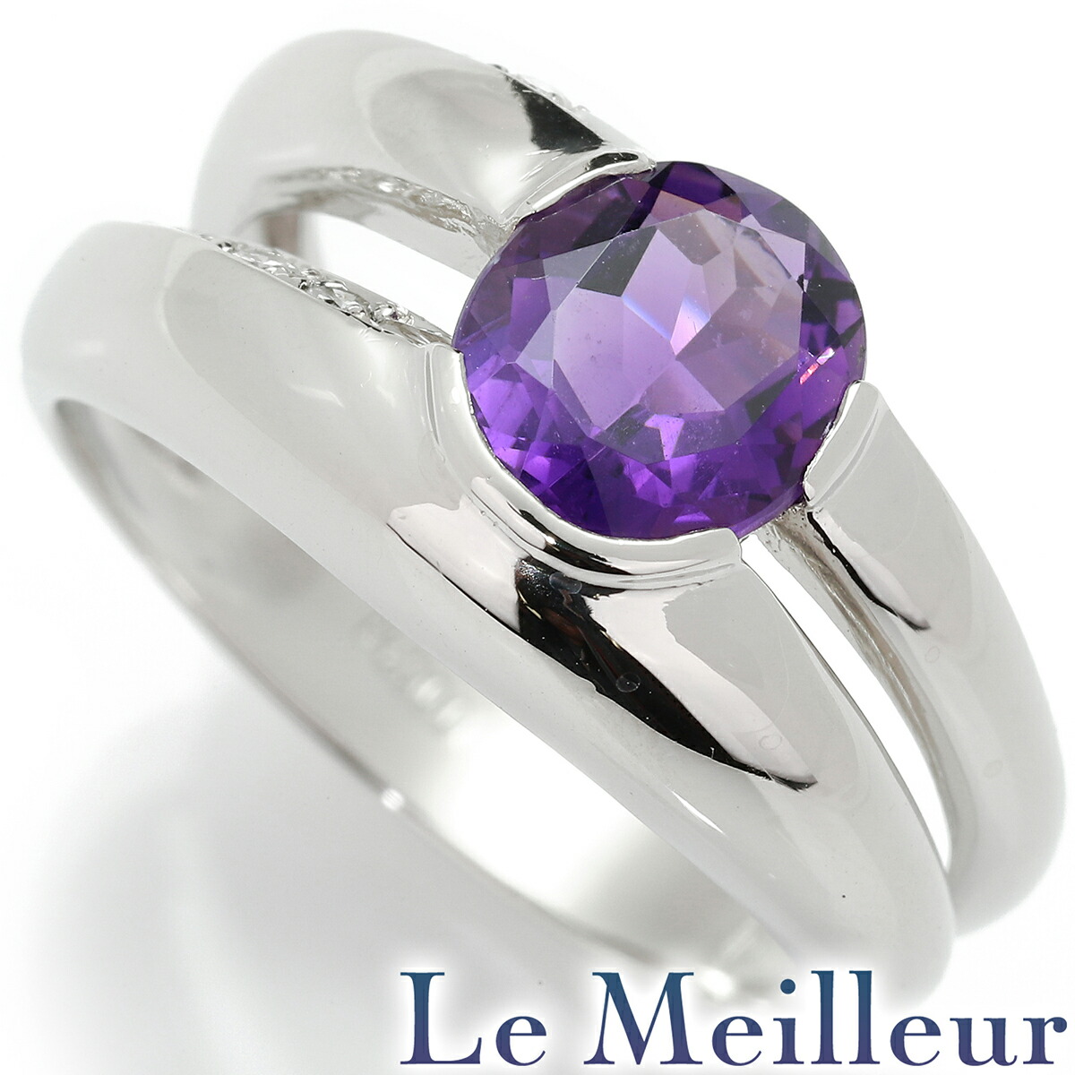 【楽天市場】オープンデザインリング 指輪 アメジスト 1.58ct ダイヤモンド Pt900 16号 【最大5,000円OFFクーポン対象】：Le meilleur（ルメイユ）