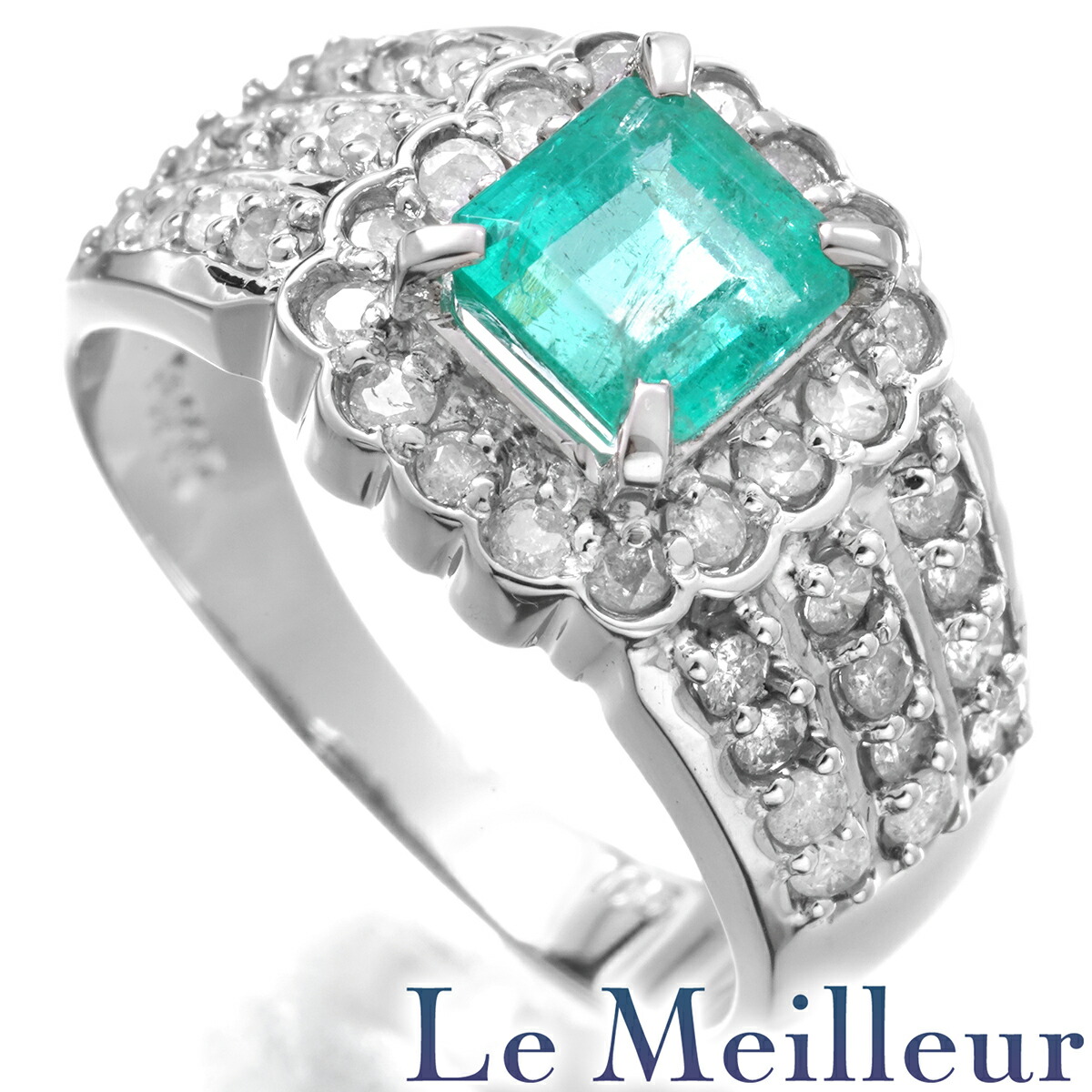 【楽天市場】【20%OFF★楽天スーパーSALE対象】リング 指輪 エメラルド 1.06ct ダイヤモンド 0.60ct Pt900 11号：Le meilleur（ルメイユ）