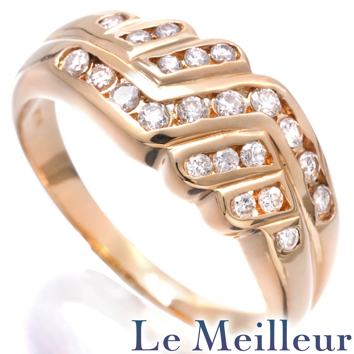 【楽天市場】【最大5,000円OFFクーポン対象】リング 指輪 ダイヤモンド 0.35ct K18 14号：Le meilleur（ルメイユ）