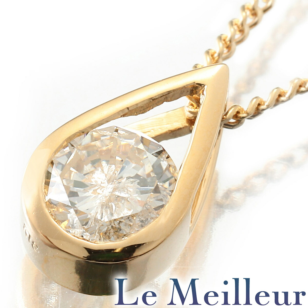 【楽天市場】ペンダントネックレス ダイヤモンド 0.4ct K18：Le meilleur（ルメイユ）