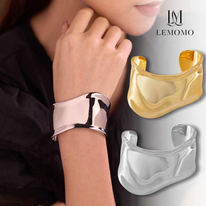 【楽天市場】【3,000円以上ご購入で10%OFFクーポン】 バングル 太め ウェーブ 幅太 幅広 シンプル ニュアンス 金属アレルギー ニッケルフリー おしゃれ レディース インスタ 韓国 ...