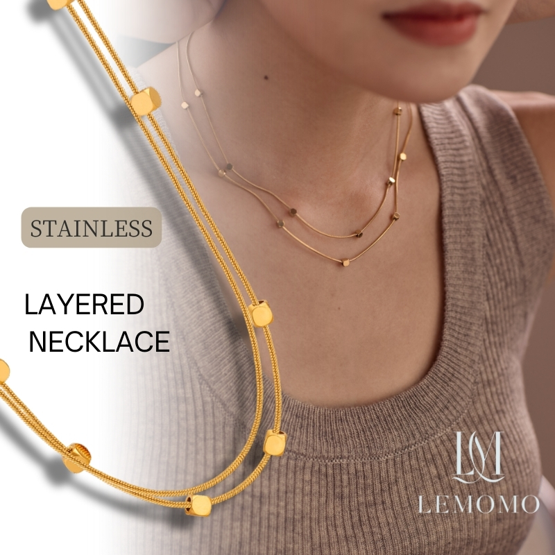【楽天市場】【店内全品10％OFFクーポン配布中】 ネックレス チェーン レイヤード 金属アレルギー ニッケルフリー シンプル レディース シルバー ゴールド 一粒 重ね シンプル 大人 ...