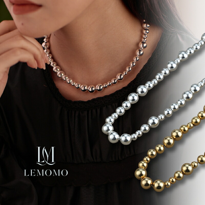 【楽天市場】【3,000円以上ご購入で10%OFFクーポン】ネックレス ナバホパール メタルボール つぶつぶ 丸玉 金属アレルギー ニッケルフリー シンプル レディース シルバー ゴールド ...