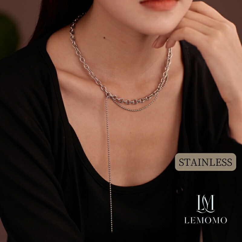 【楽天市場】【全品10%OFFクーポン配布中】 ネックレス ステンレス ロング 金属アレルギー ニッケルフリー おしゃれ レディース インスタ 韓国 人気 トレンド 大人：LEMOMO（レモモ）