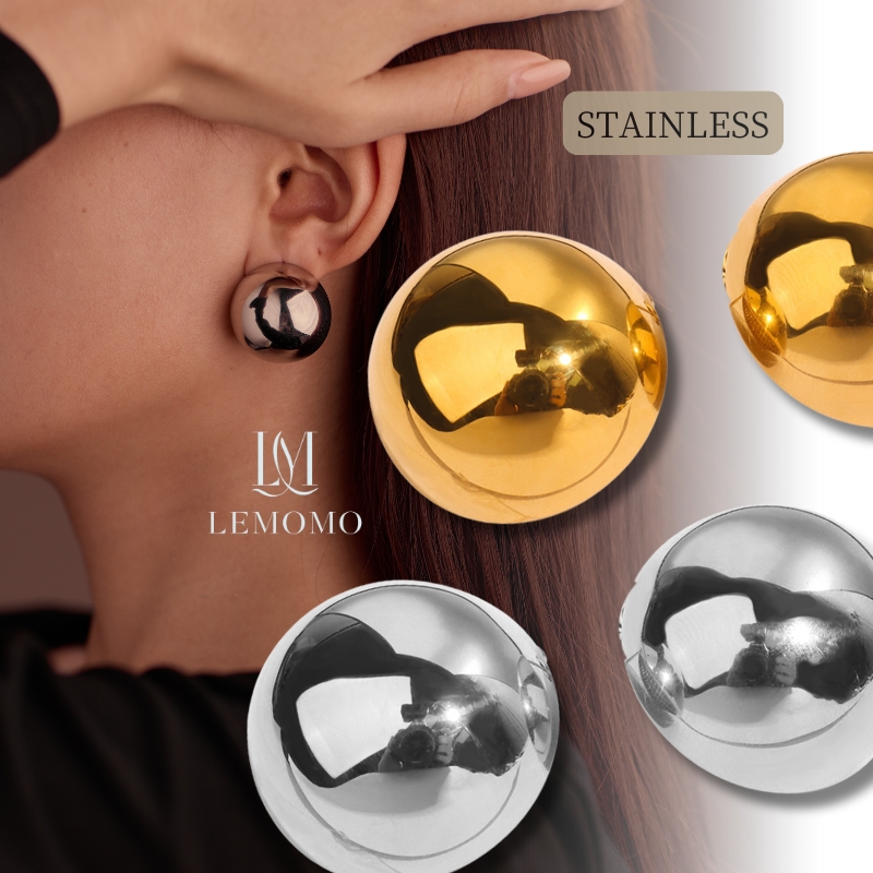 【楽天市場】【3,000円以上ご購入で10%OFFクーポン】ピアス 金属アレルギー ステンレス メタルボール 大振り 丸玉 シンプル ニッケルフリー おしゃれ レディース インスタ 韓国 人気 ...