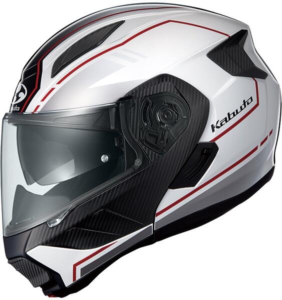 【楽天市場】（ヘルメット バイク） OGK KABUTO （オージーケーカブト） RYUKI BEAM (リューキビーム リュウキビーム) ホワイトレッド Mサイズ：バイク用品のレオタニモト