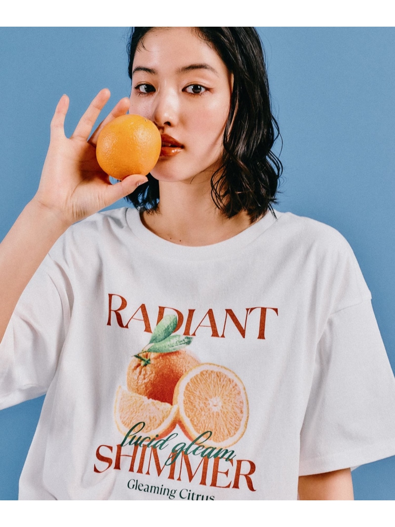 【楽天市場】フルーツプリントT LEPSIM レプシィム トップス カットソー・Tシャツ オレンジ【先行予約】*【送料無料】[Rakuten Fashion]：LEPSIM／レプシィム