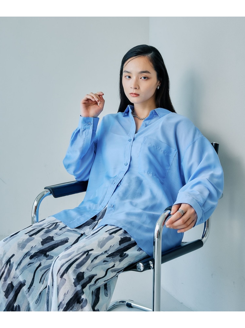 【楽天市場】シアー長袖シャツ LEPSIM レプシィム トップス シャツ・ブラウス ピンク ブラック ホワイト ブルー【先行予約】*【送料無料 ...