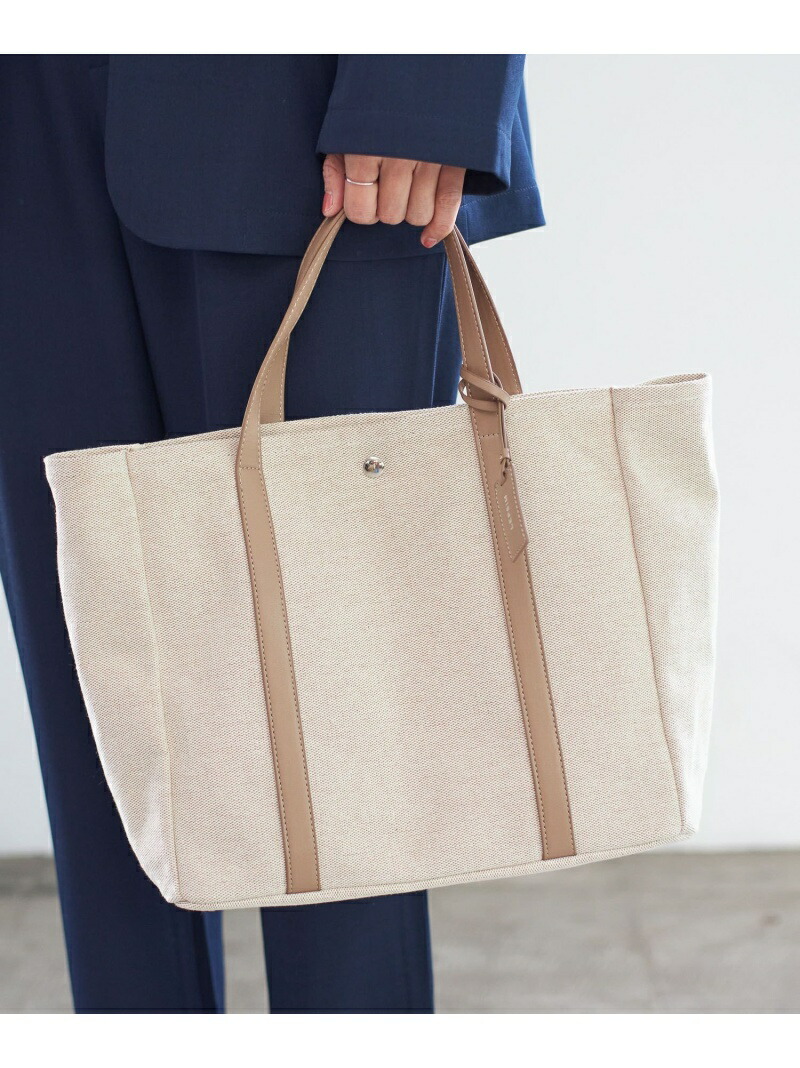 【楽天市場】(W)FLキリカエキャンバスBAG LEPSIM レプシィム バッグ トートバッグ ベージュ グレー【送料無料】[Rakuten ...