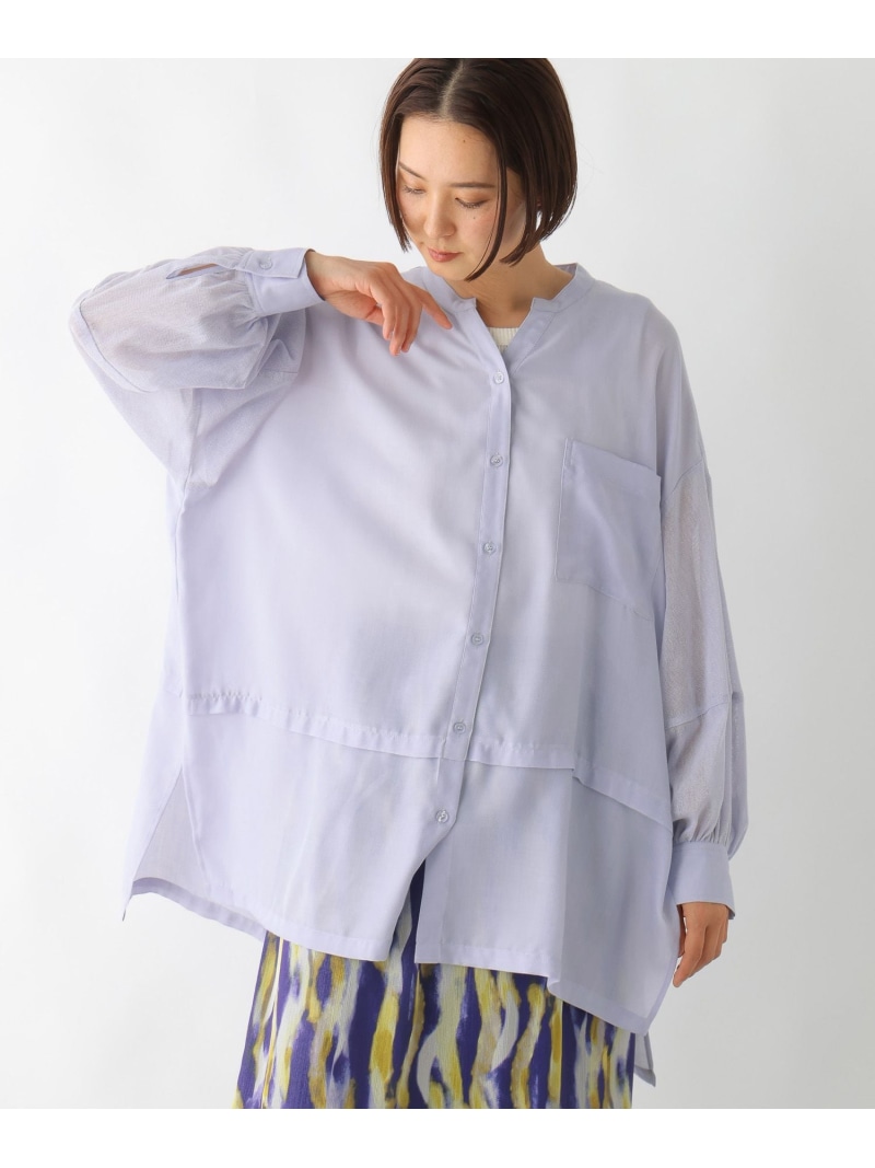 【楽天市場】【SALE／60%OFF】異素材切り替えシャツチュニック LEPSIM レプシィム トップス その他のトップス パープル ホワイト グレー【RBA_E】[Rakuten ...