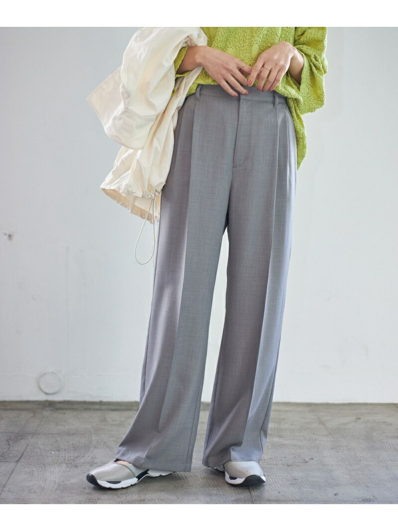 【楽天市場】【SALE／50%OFF】(W)ハイウエストタックスラックスP LEPSIM レプシィム パンツ スラックス・ドレスパンツ グレー ...