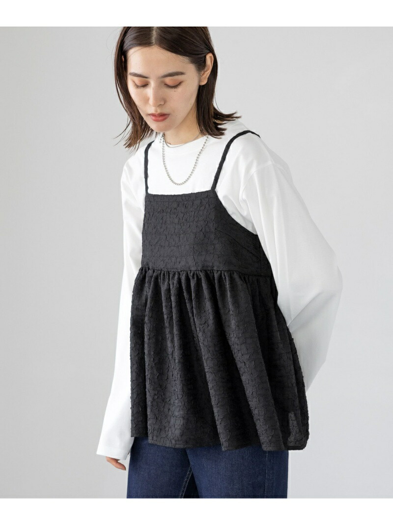 【楽天市場】【SALE／50%OFF】(W)JQDキャミBL LEPSIM レプシィム トップス キャミソール ブラック ホワイト【RBA_E ...