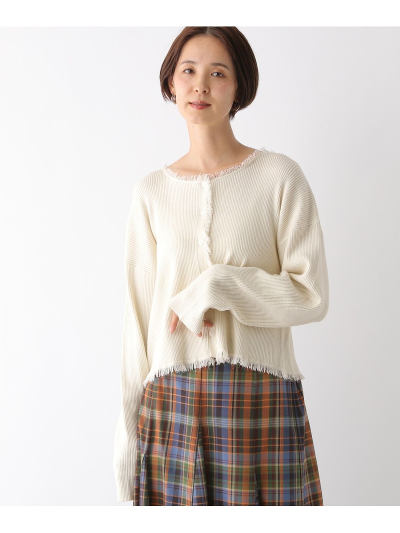 【楽天市場】12ゲージフリンジ長袖カーディガン LEPSIM レプシィム トップス ニット ホワイト ブラック【送料無料】[Rakuten ...