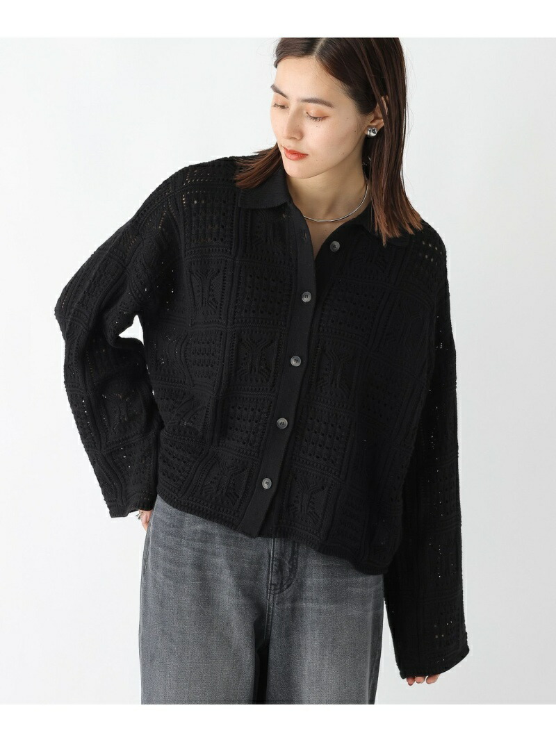 【楽天市場】【SALE／50%OFF】(W)7GクロシェPO LEPSIM レプシィム トップス ニット ホワイト ブラック【RBA_E ...