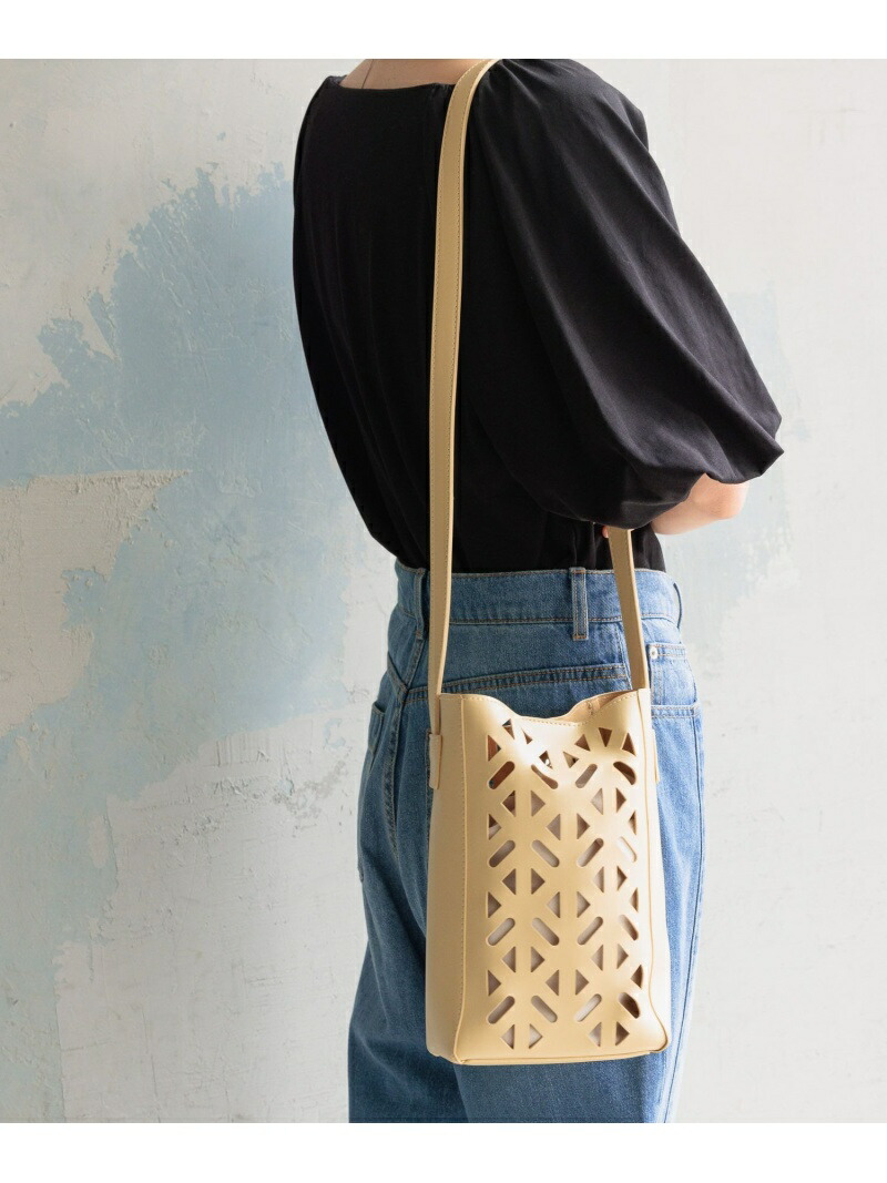 【楽天市場】【SALE／50%OFF】(W)FLカットワークショルダー LEPSIM レプシィム バッグ ショルダーバッグ ベージュ ブラウン ...