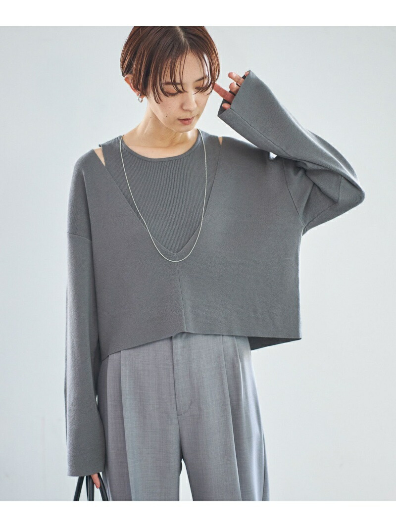 【楽天市場】(W)12GフカVショート2Pセット LEPSIM レプシィム トップス カットソー・Tシャツ グレー ベージュ【送料無料】[Rakuten Fashion]：LEPSIM／レプシィム