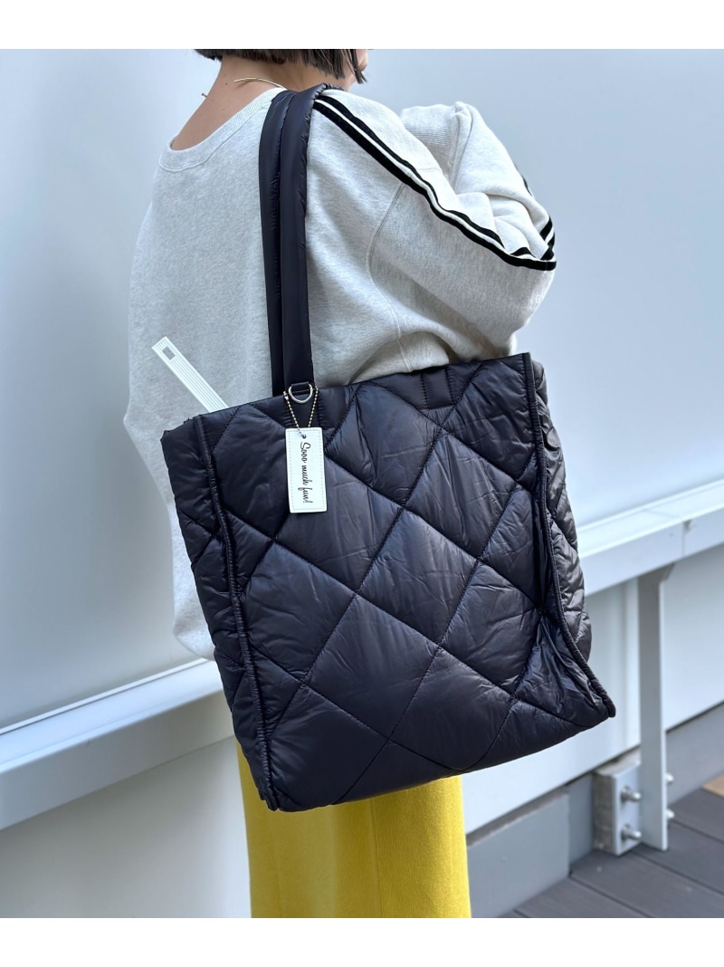 【楽天市場】【SALE／30%OFF】(W)キルティングBIGトートBAG LEPSIM レプシィム バッグ トートバッグ ブラック シルバー ...