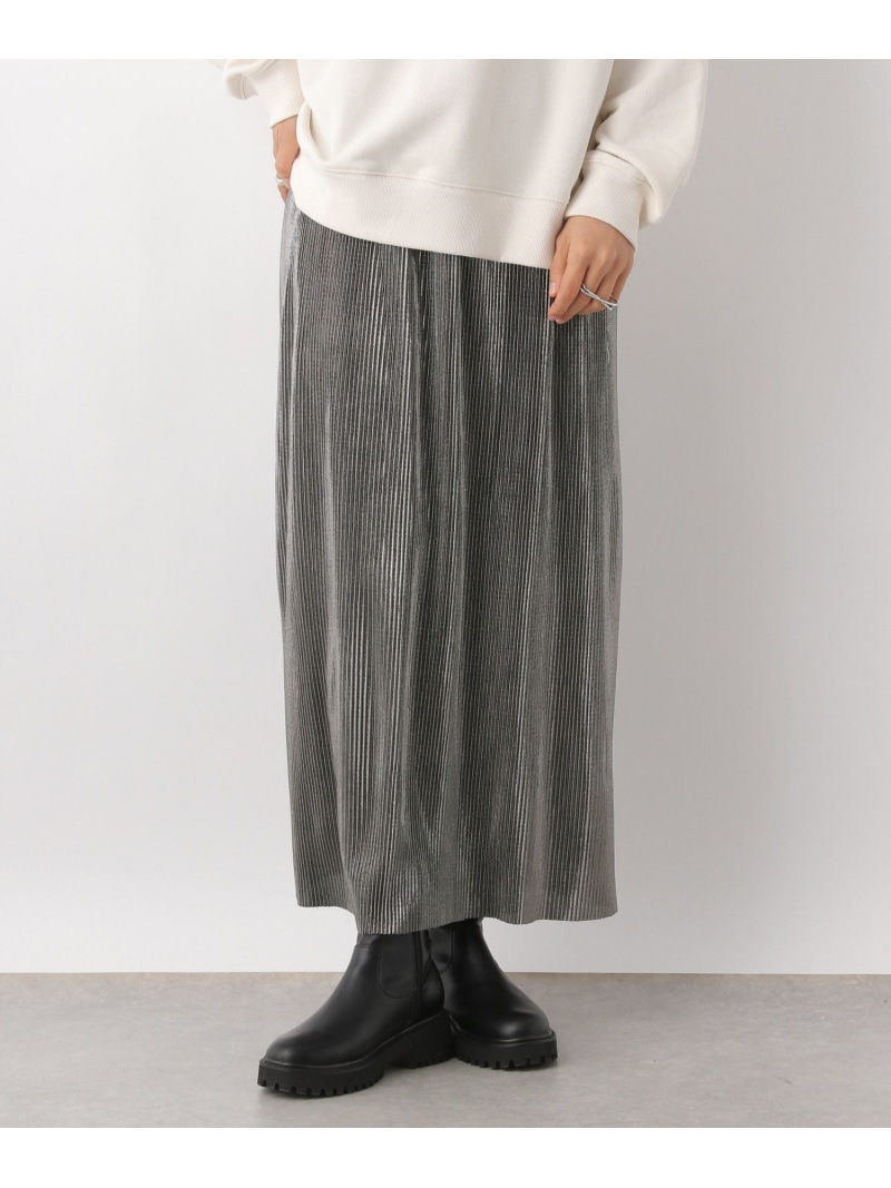 【楽天市場】【SALE／20%OFF】グリッター細プリーツスカート2 LEPSIM レプシィム スカート ロング・マキシスカート シルバー ブラック【RBA_E】【送料無料】[Rakuten ...