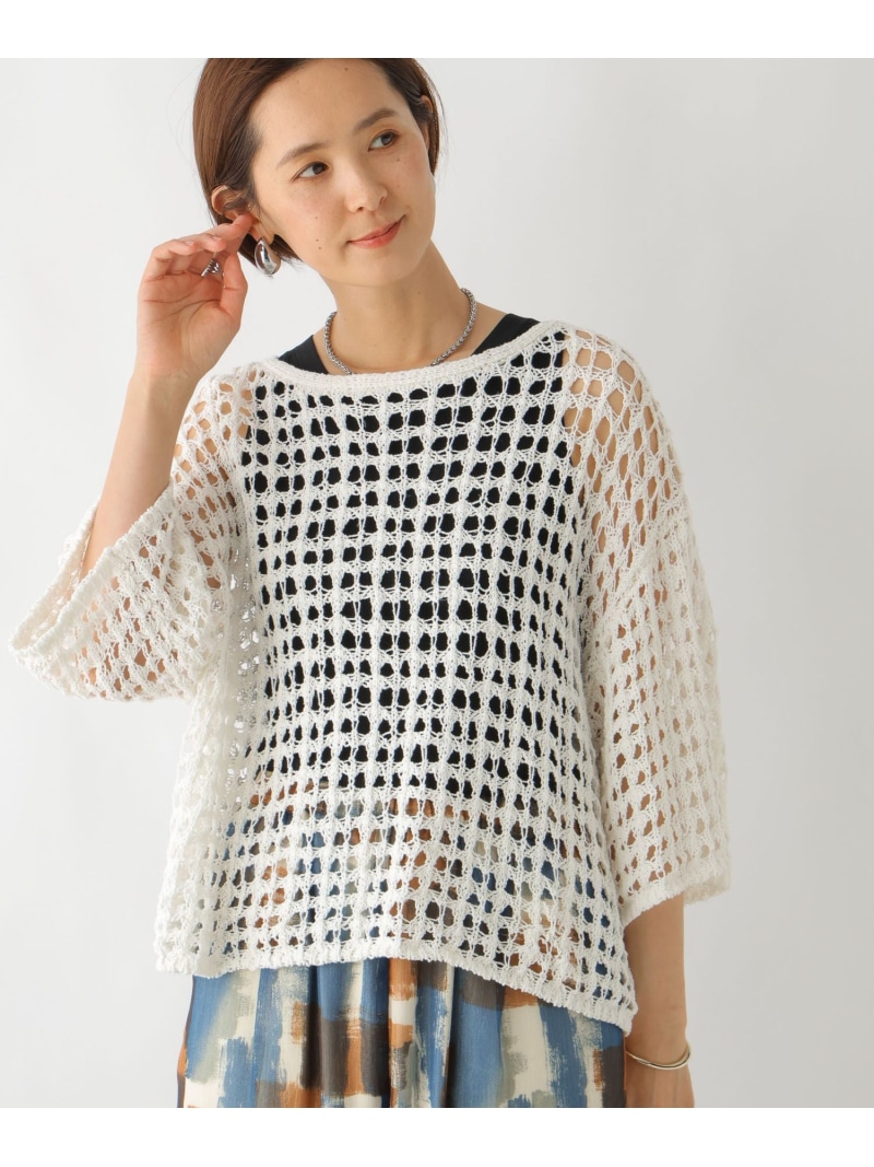 【楽天市場】3ゲージメッシュプルオーバー LEPSIM レプシィム トップス ニット パープル ホワイト ブラック【送料無料】[Rakuten ...