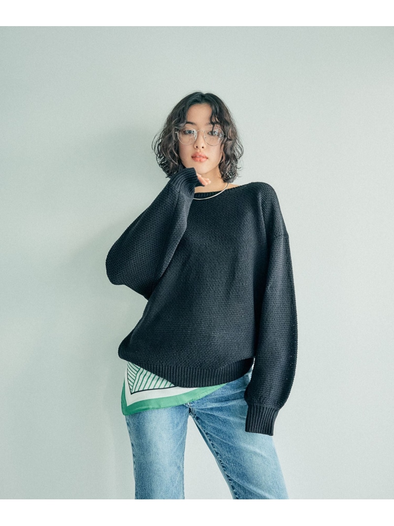 【楽天市場】【SALE／50%OFF】5ゲージカノコライクボートネックプルオーバー LEPSIM レプシィム トップス ニット ベージュ ブラック【RBA_E】[Rakuten Fashion ...