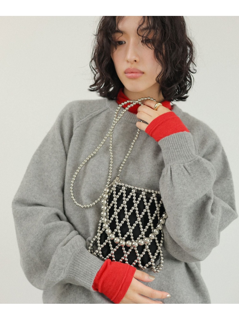 【楽天市場】ビーズショルダーバッグ LEPSIM レプシィム バッグ ショルダーバッグ シルバー【送料無料】[Rakuten Fashion ...