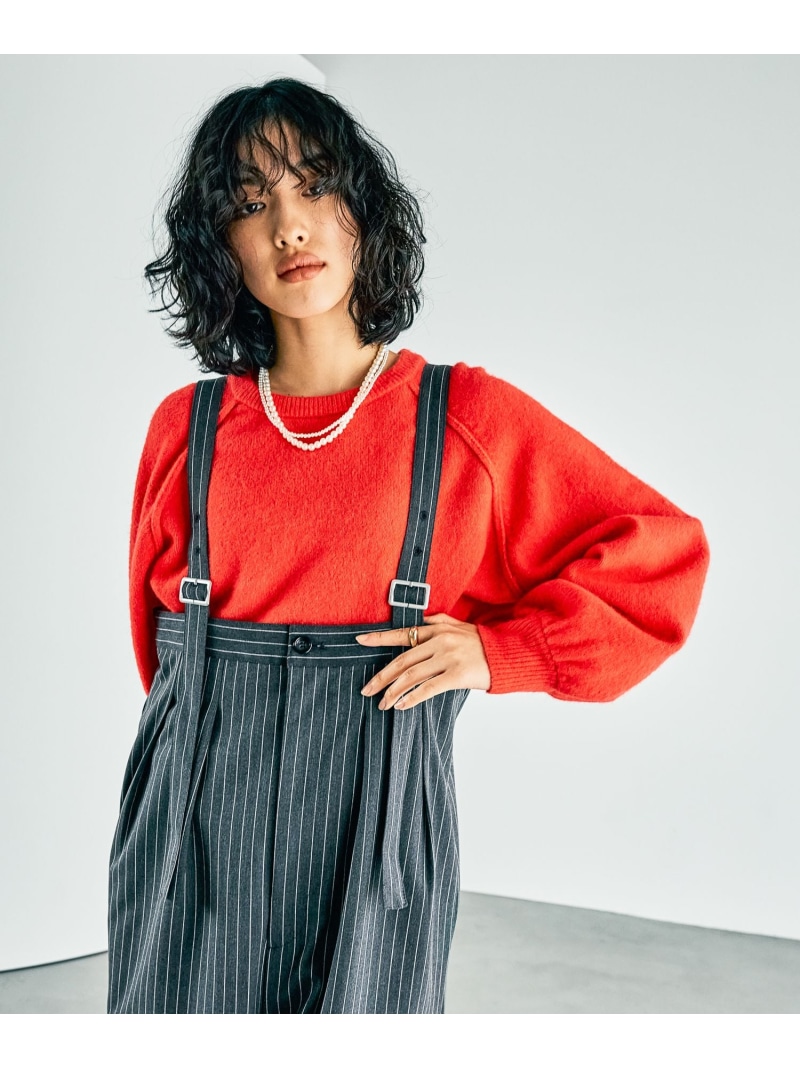 【楽天市場】【SALE／50%OFF】5ゲージアンゴラMIXクループルオーバー LEPSIM レプシィム トップス ニット グレー グリーン ...