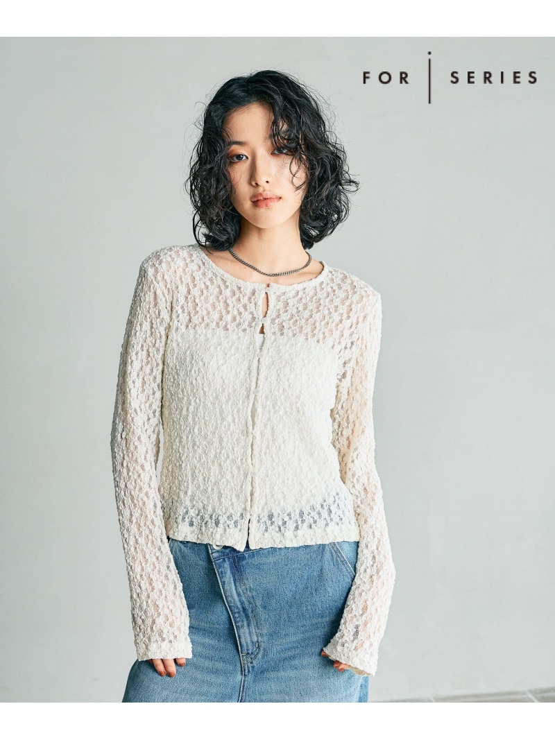 【楽天市場】【SALE／30%OFF】【FOR I SERIES】レースデザインカーディガン LEPSIM レプシィム トップス カーディガン ...