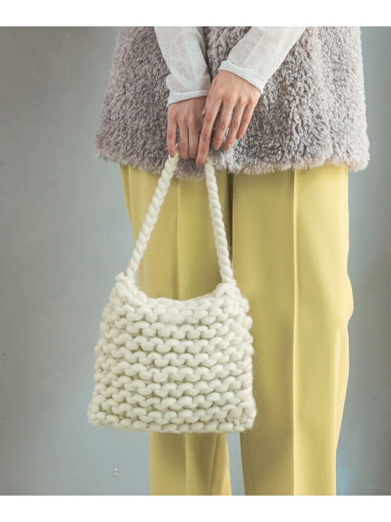 【楽天市場】【SALE／61%OFF】(W)カラーチャンキーニットBAG LEPSIM レプシィム バッグ ハンドバッグ ブルー オレンジ ...