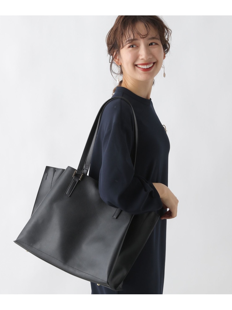【楽天市場】【SALE／20%OFF】フェイクレザータックA4バッグ LEPSIM レプシィム バッグ トートバッグ ブラック グレー【RBA_E】【送料無料】[Rakuten Fashion ...