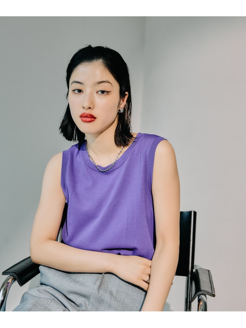 【楽天市場】14ゲージサイドスリットノースリーブ LEPSIM レプシィム トップス ニット グリーン ブラック パープル【送料無料】[Rakuten Fashion]：LEPSIM／レプシィム