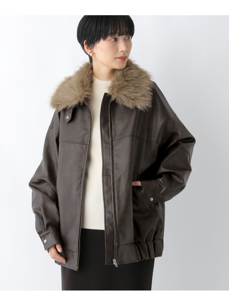 【楽天市場】【SALE／20%OFF】2WAYフェイクレザーブルゾン LEPSIM レプシィム ジャケット・アウター ブルゾン・ジャンパー ブラウン ブラック【RBA_E】【送料無料 ...
