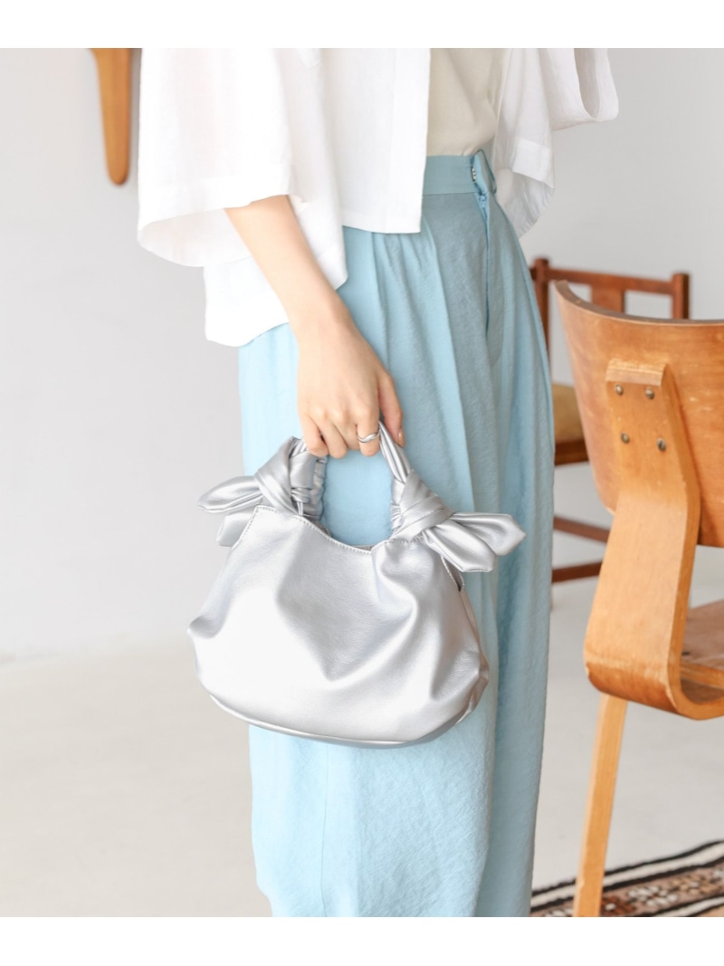 【楽天市場】【SALE／65%OFF】フェイクレザー結びミニバッグ LEPSIM レプシィム バッグ ハンドバッグ シルバー レッド ブラック ...