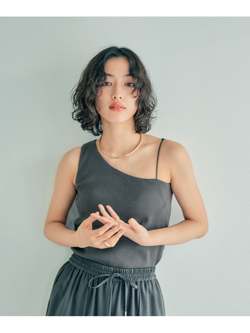 【楽天市場】カップ付きワンショルダー LEPSIM レプシィム トップス その他のトップス グレー ホワイト【先行予約】*[Rakuten Fashion]：LEPSIM／レプシィム